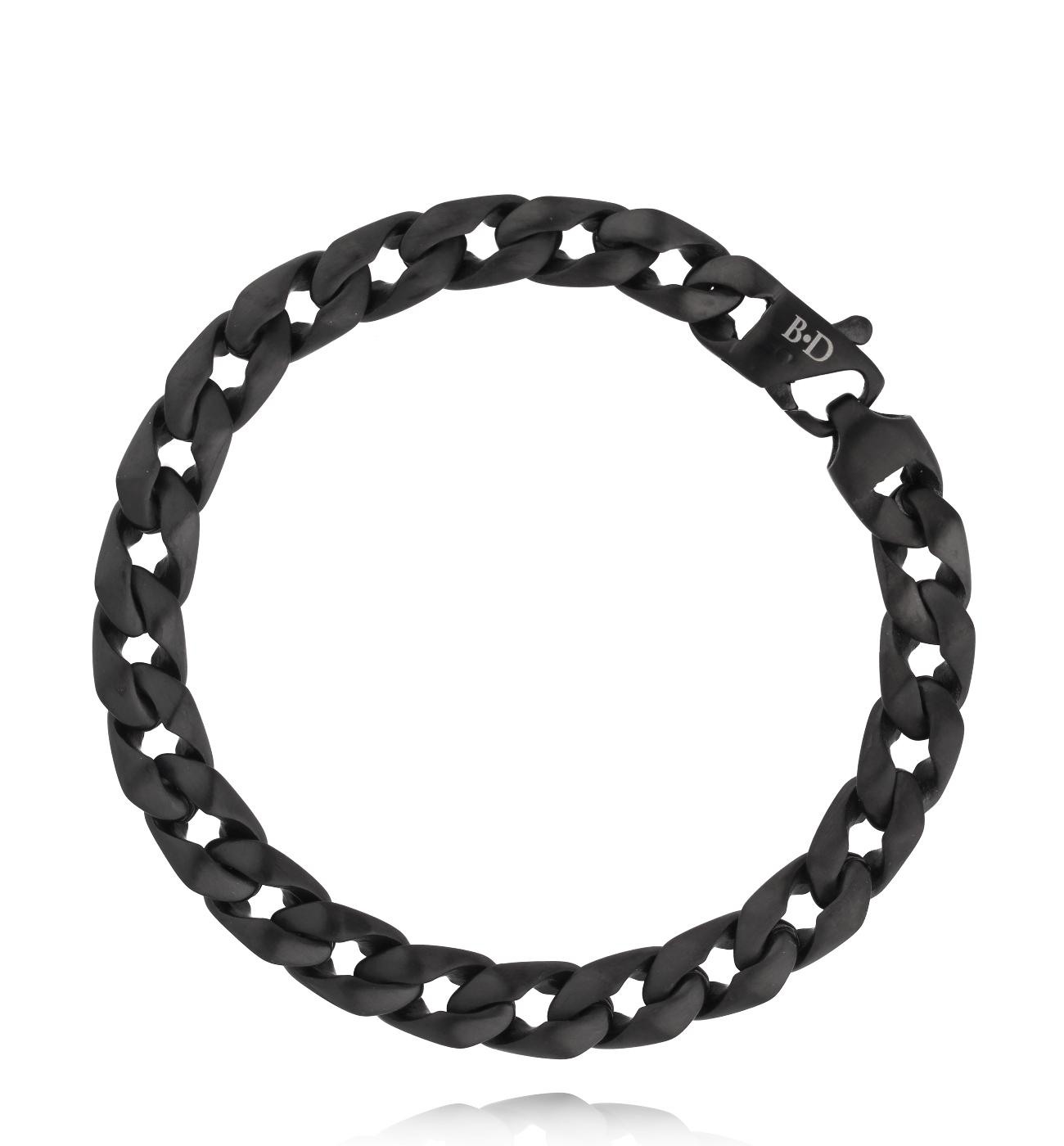 Bransoletka męska z czarnym łańcuchem Gizor BMITC0568 – By Dziubeka